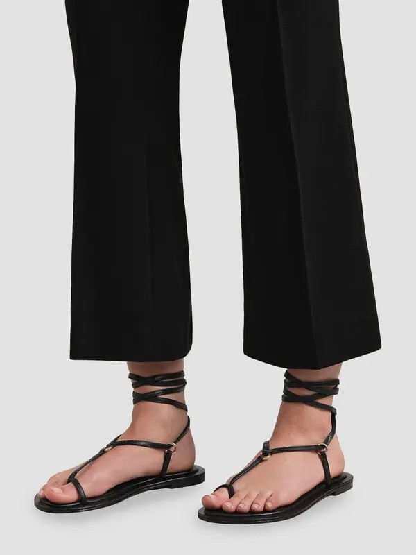 A.emery Tesni Leather Sandals - Black