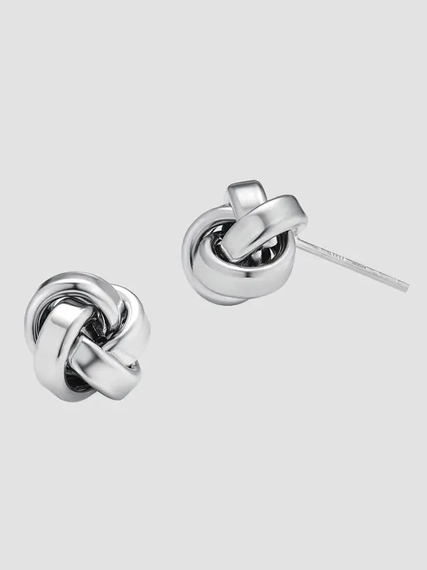 ORADINA Eternal Knot Studs In Sterling