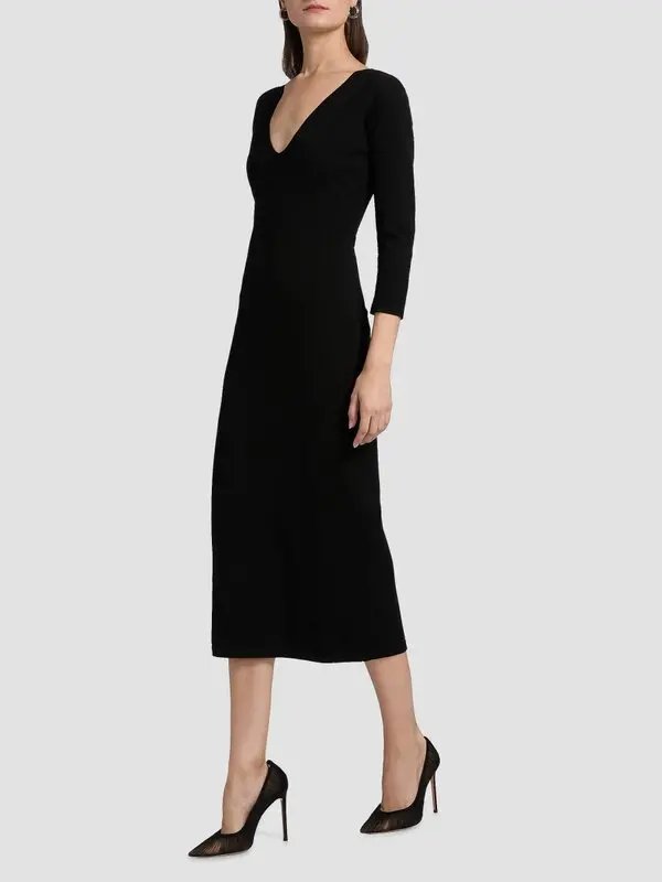 Chiara Boni La Petite Robe Dillak Pepper V-neck Knit Dress