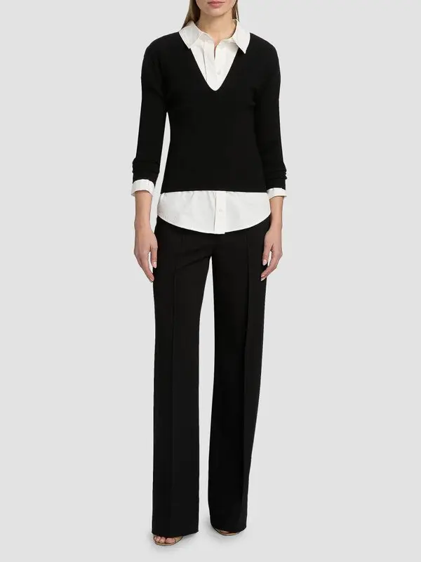 TOTEME Compact Knit V-neck Top