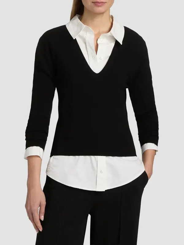 TOTEME Compact Knit V-neck Top