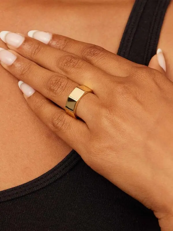 ORADINA 14k Yellow Bolt Ring