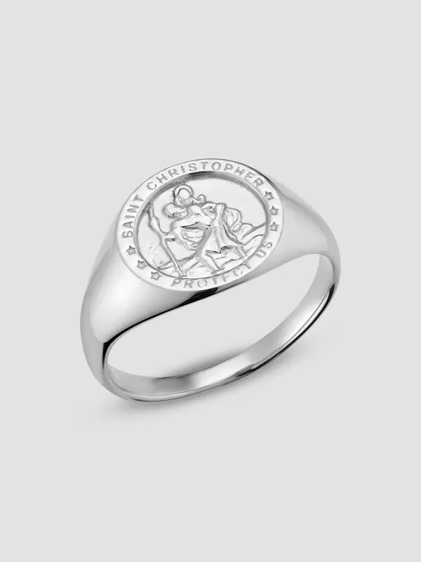 ORADINA Guardian Signet Ring In Sterling