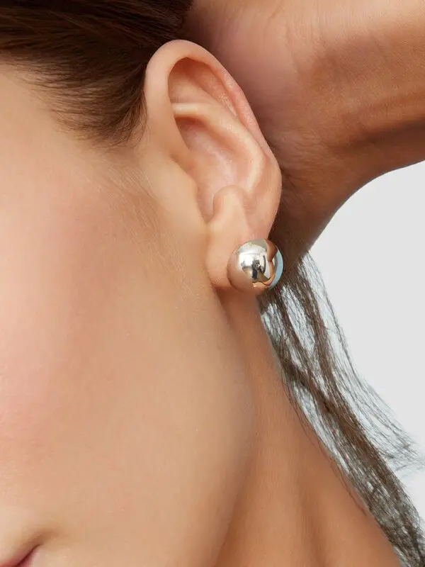 ORADINA Belle Of The Ball Button Studs In Sterling
