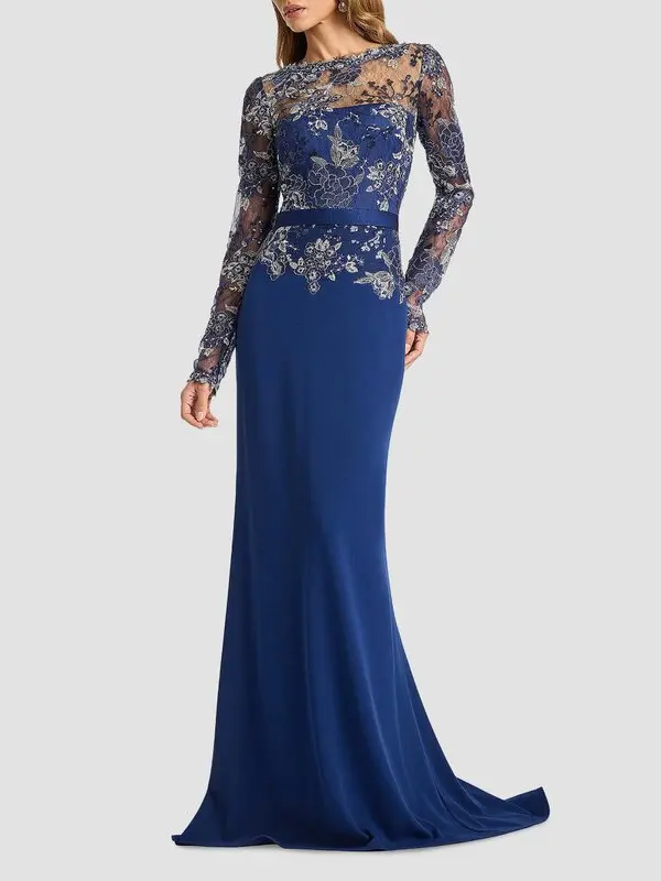 Tadashi Shoji Floral-embroidered Lace Gown