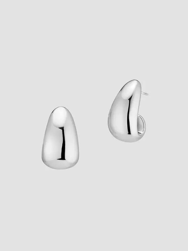 ORADINA Contour Drop Earrings In Sterling