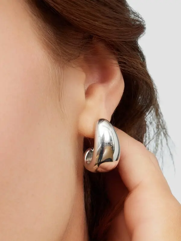 ORADINA Contour Drop Earrings In Sterling