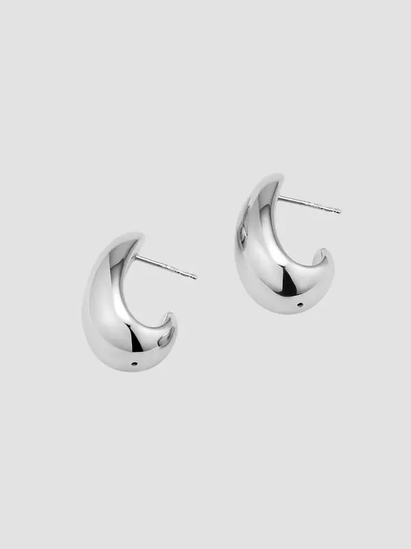 ORADINA Contour Drop Earrings In Sterling