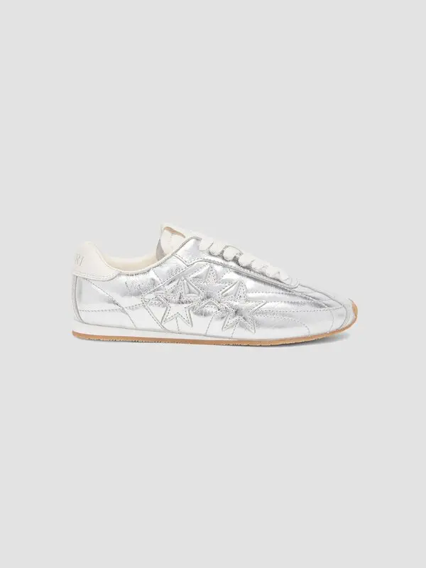 Amiri Pacific Metallic Leather Football Sneakers