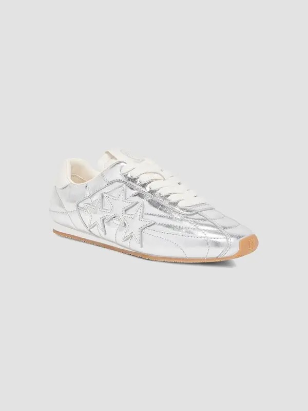 Amiri Pacific Metallic Leather Football Sneakers