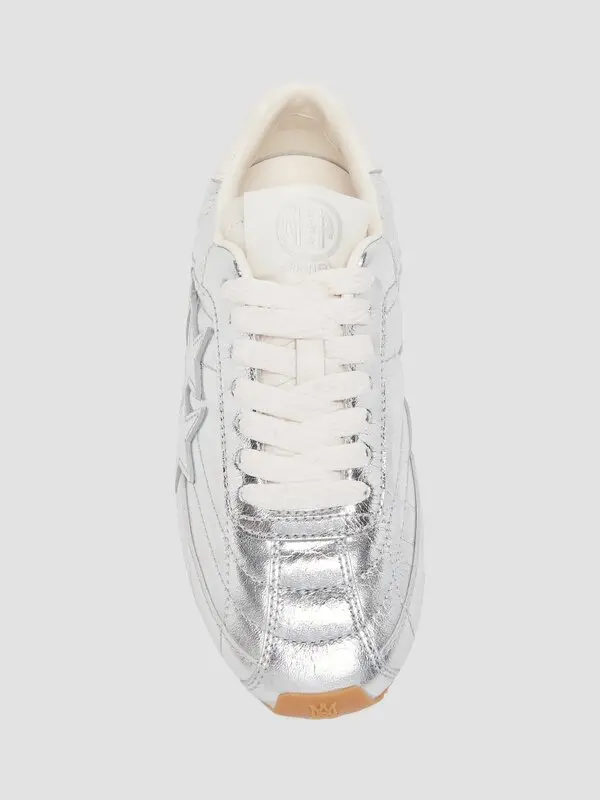 Amiri Pacific Metallic Leather Football Sneakers