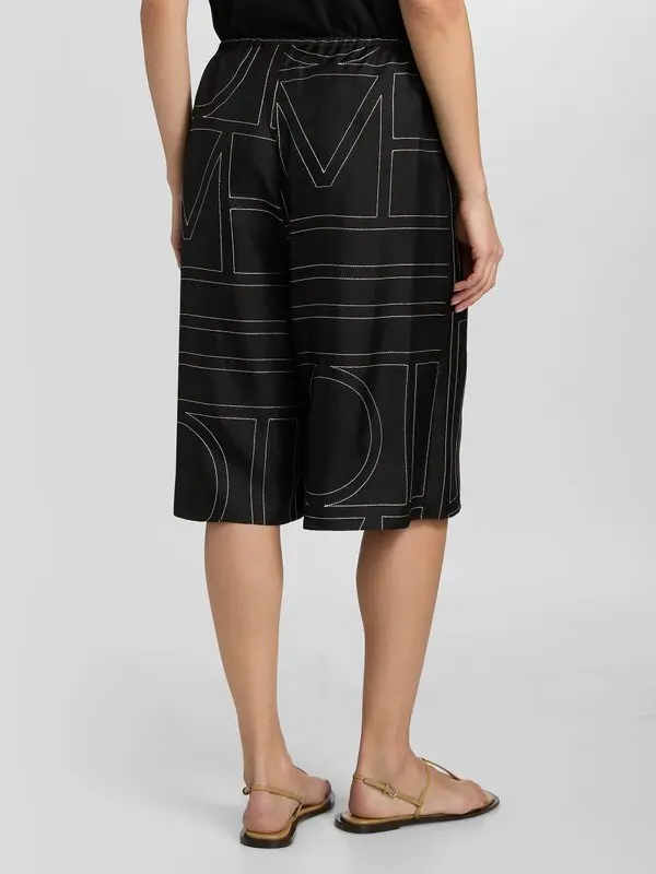 TOTEME Monogram Silk Pajama-style Culottes