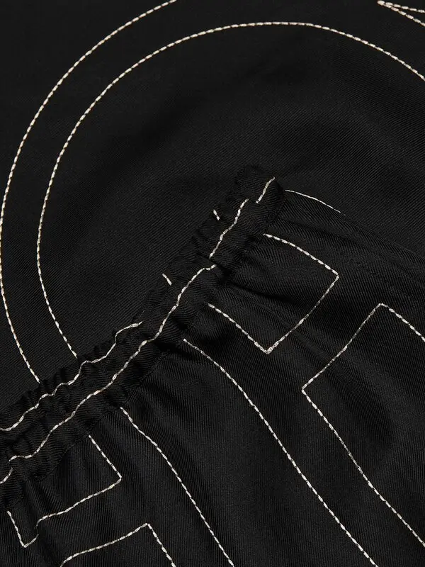 TOTEME Monogram Silk Pajama-style Culottes