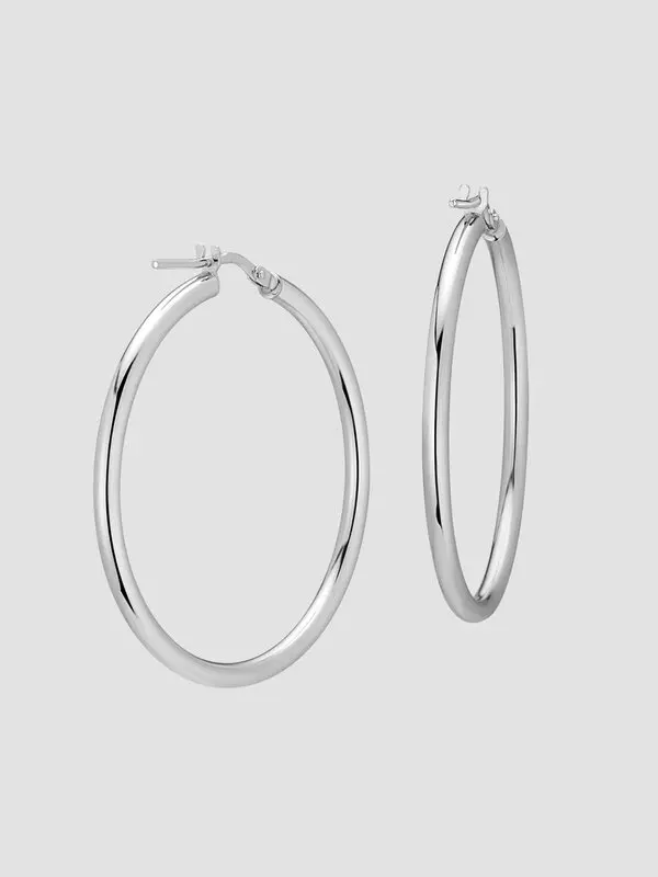 ORADINA Small Everyday Hoops In Sterling
