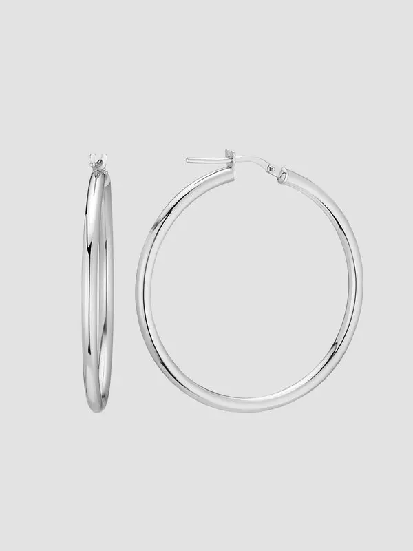 ORADINA Small Everyday Hoops In Sterling