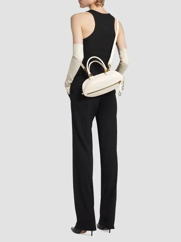 Balenciaga Bolero Bowling Crossbody Bag - Cream
