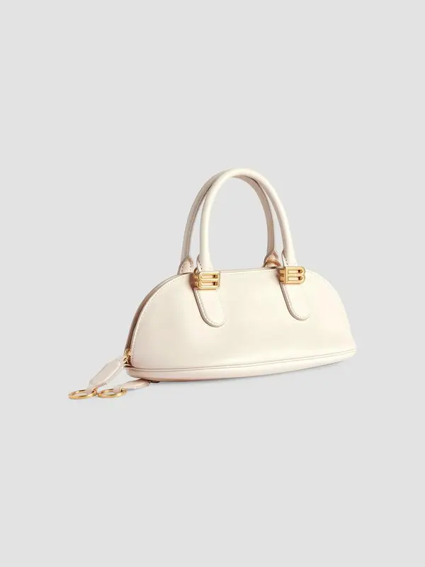 Balenciaga Bolero Bowling Crossbody Bag - Cream