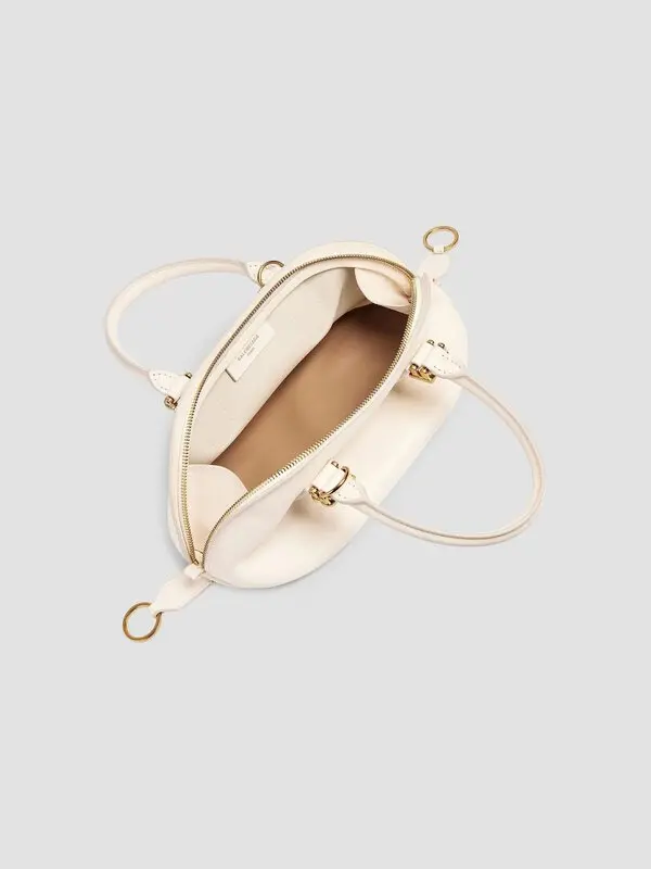 Balenciaga Bolero Bowling Crossbody Bag - Cream