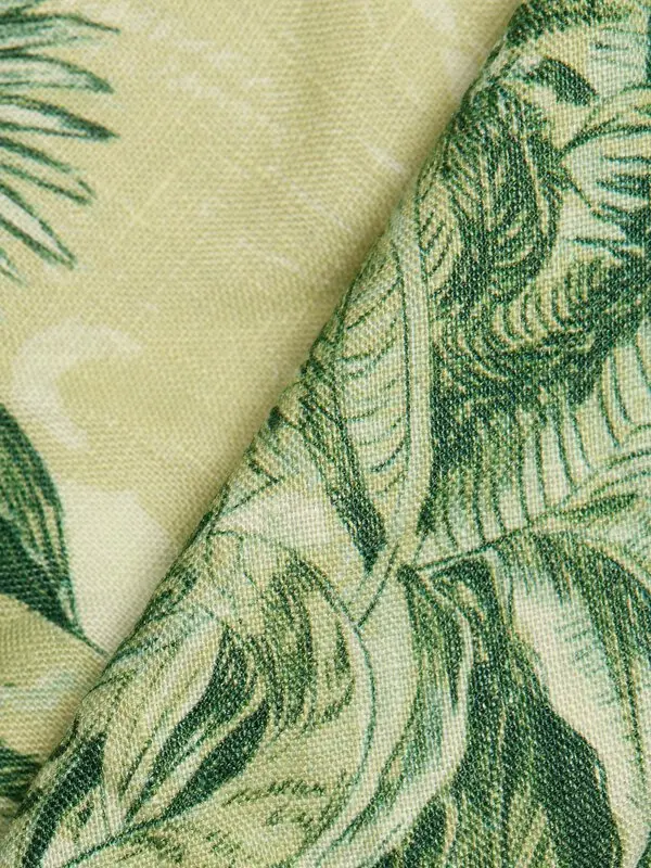 ALEMAIS Sara Tropical Print Twist-front Mini-sundress