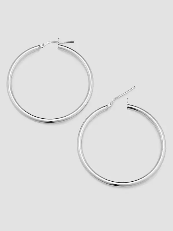 ORADINA Bold Everyday Hoops In Sterling