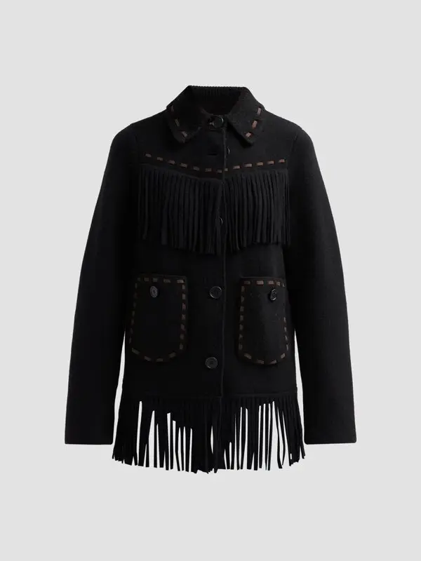 Guest In Residence Western Cashmere-wool Fringe Jacket