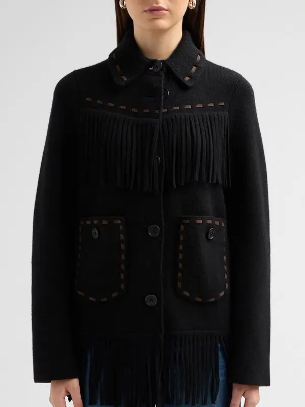 Guest In Residence Western Cashmere-wool Fringe Jacket