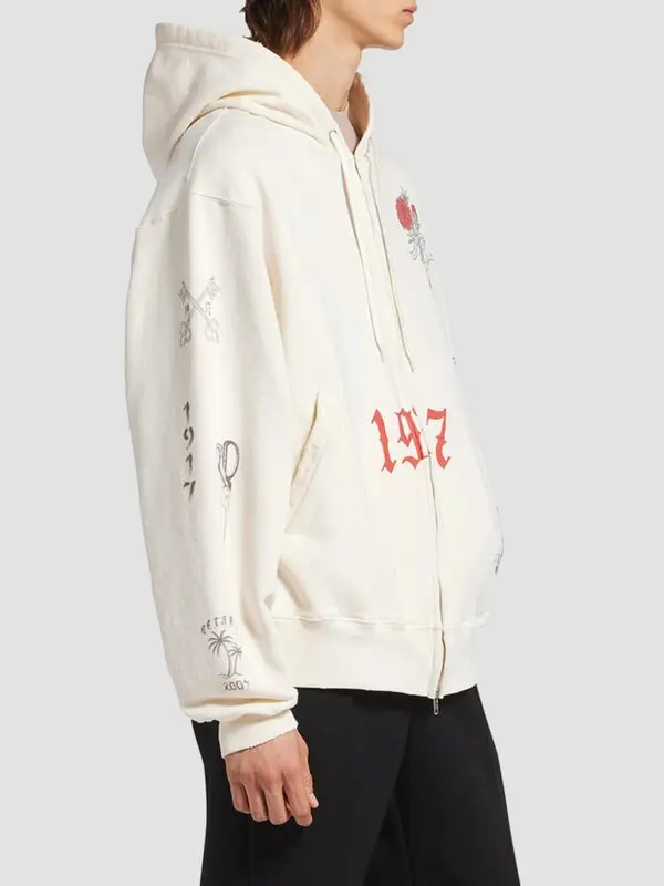 Balenciaga Tattoo Oversized Zip-up Hoodie