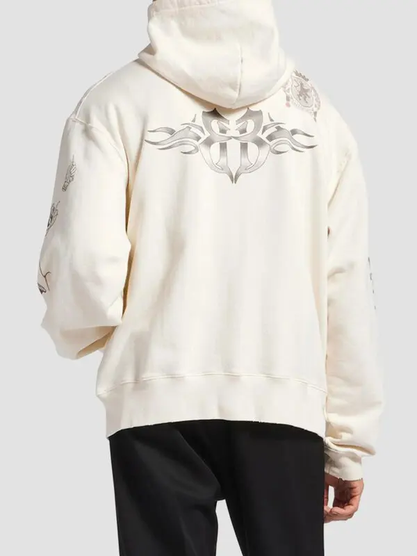 Balenciaga Tattoo Oversized Zip-up Hoodie