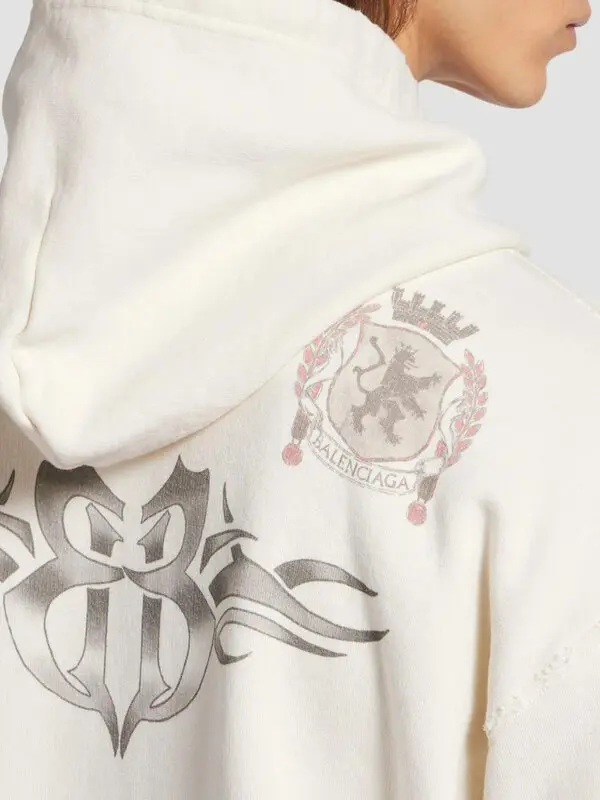 Balenciaga Tattoo Oversized Zip-up Hoodie