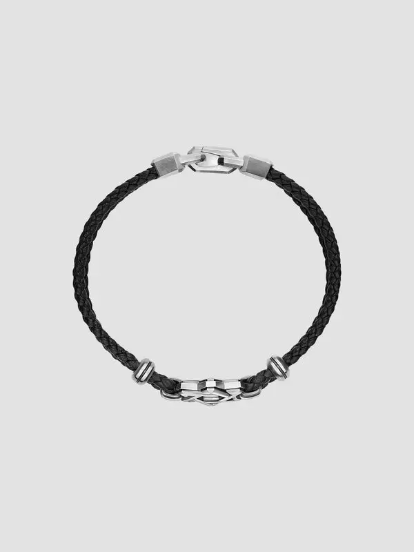 David Yurman Streamline Star Of David Bracelet In Black Leather