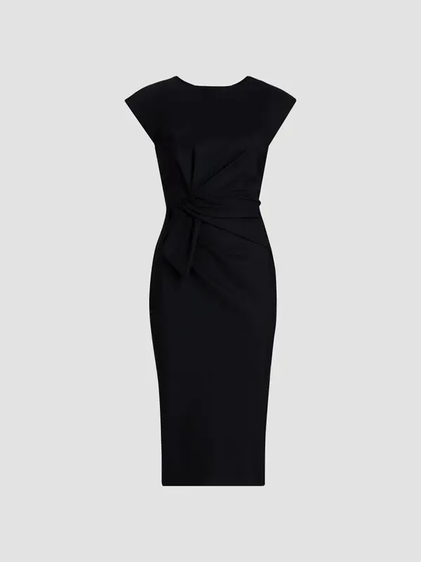 Chiara Boni La Petite Robe Zulek Asymmetric Knee-length Cocktail Dress - Black