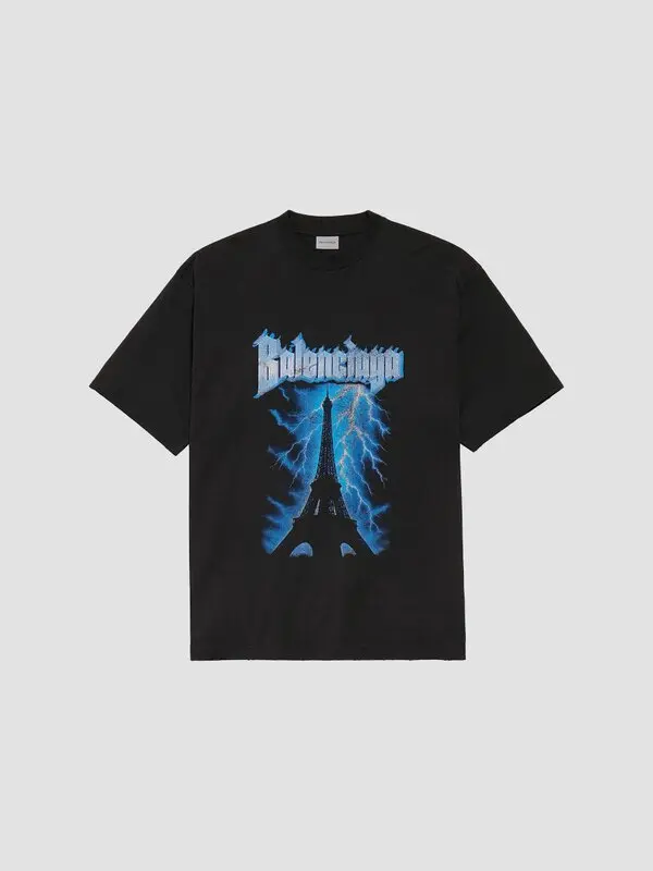 Balenciaga Paris Thunderstorm Oversized T-shirt