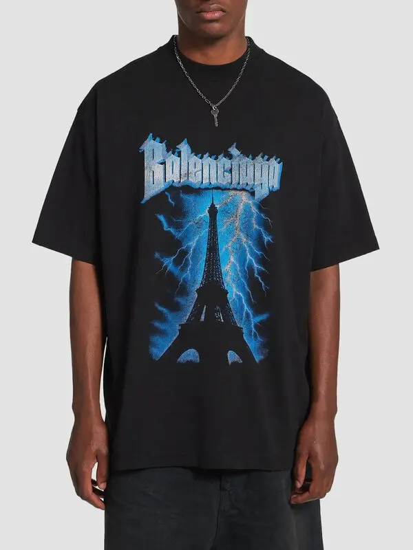 Balenciaga Paris Thunderstorm Oversized T-shirt