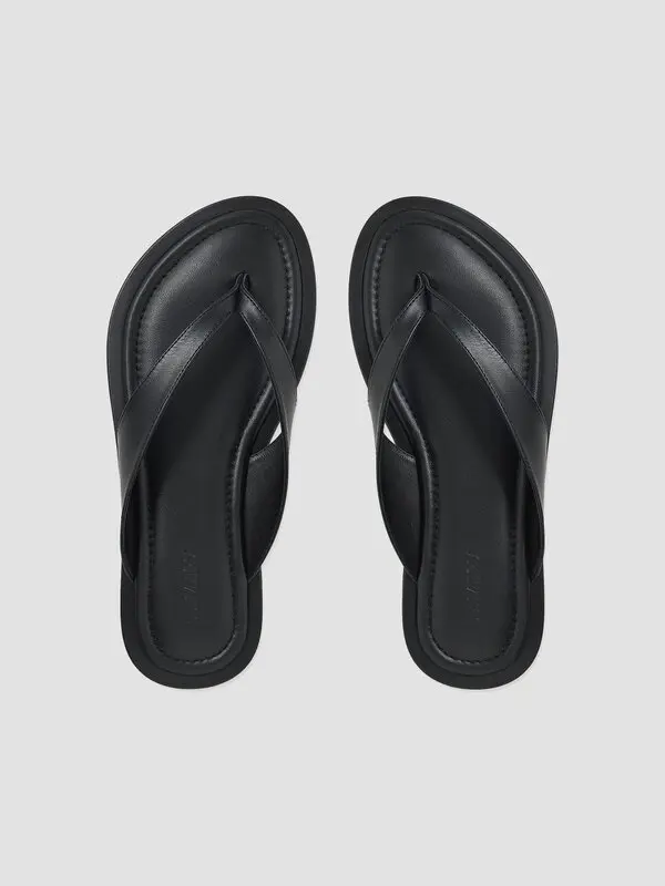 A.emery Viola Leather Sandals - Black
