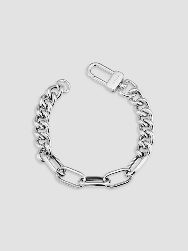 ORADINA Curb Clip Link Connector Clasp Bracelet In Sterling