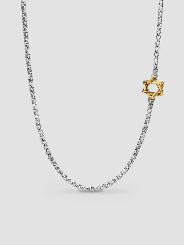 David Yurman Star Of David Station Necklace In Sterling