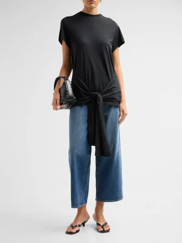 TOTEME Tie-waist Jersey Top