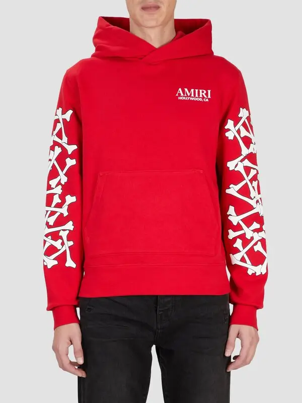 Amiri Bones Stacked Hoodie - Red