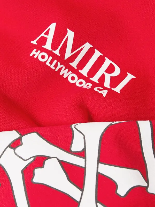 Amiri Bones Stacked Hoodie - Red