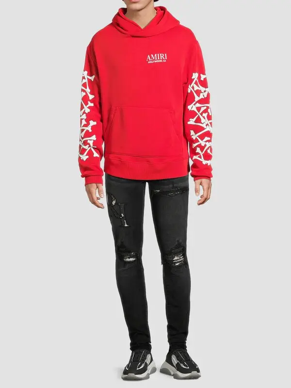 Amiri Bones Stacked Hoodie - Red