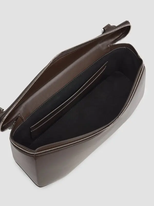 TOTEME Clip Leather Shoulder Bag - Brown