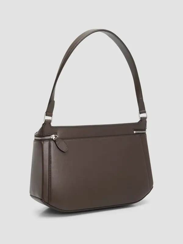 TOTEME Clip Leather Shoulder Bag - Brown