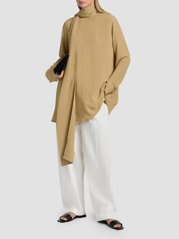 TOTEME Draped Scarf Blouse