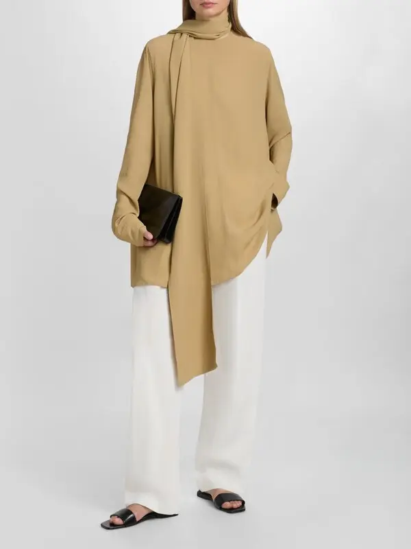 TOTEME Draped Scarf Blouse