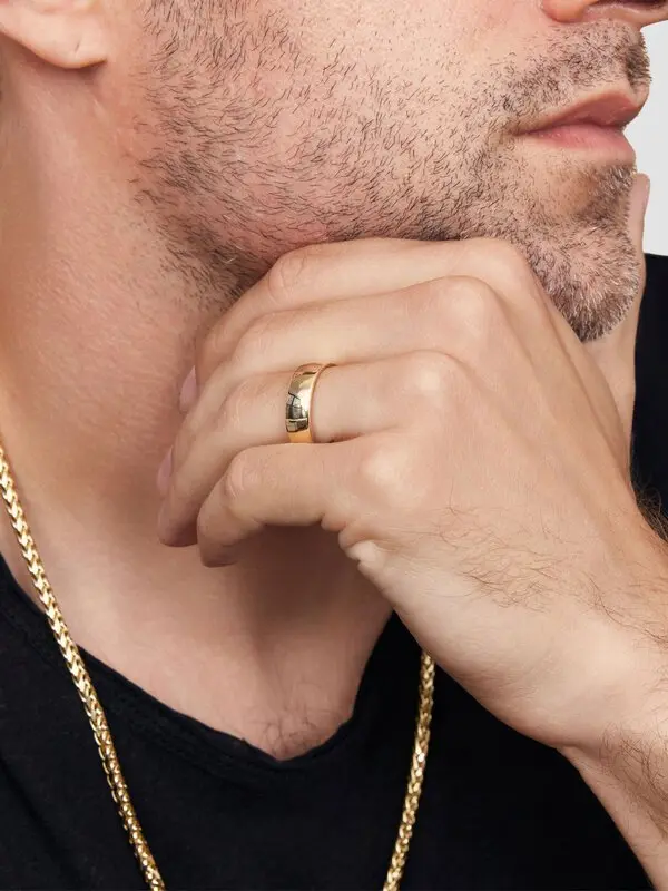 ORADINA 14k Yellow Forever Band Statet Ring