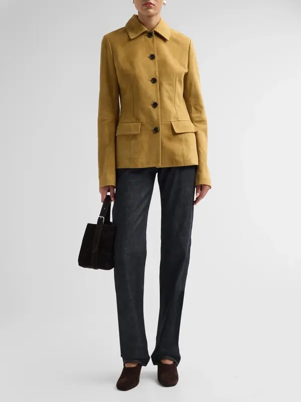 TOTEME Petite Belted Suede Tote