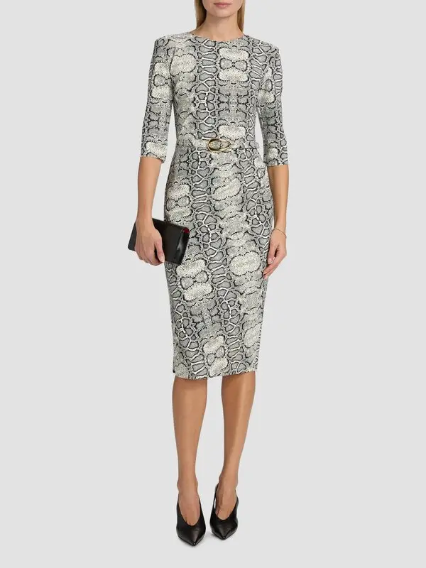 Chiara Boni La Petite Robe Shire -printed Sheath Midi-dress