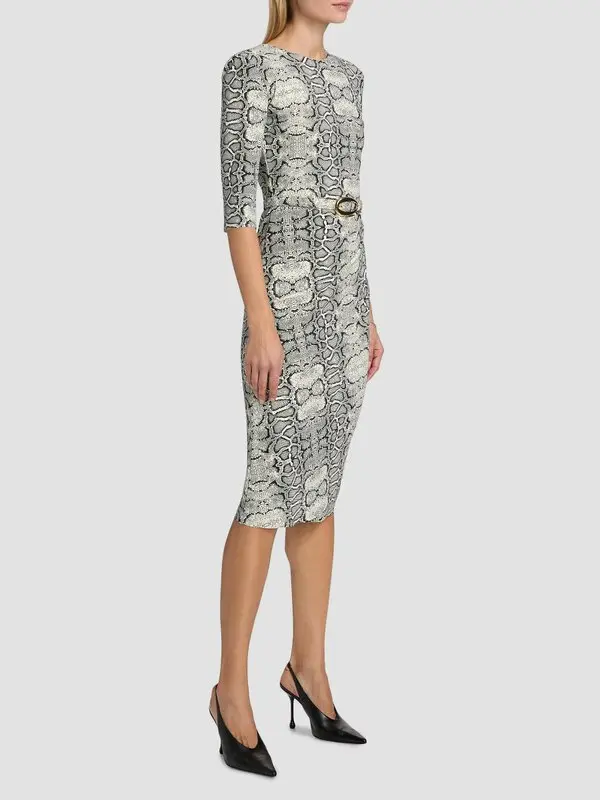 Chiara Boni La Petite Robe Shire -printed Sheath Midi-dress