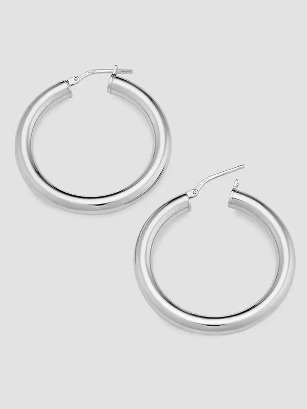 ORADINA Everyday Bold Hoop Earrings In Sterling