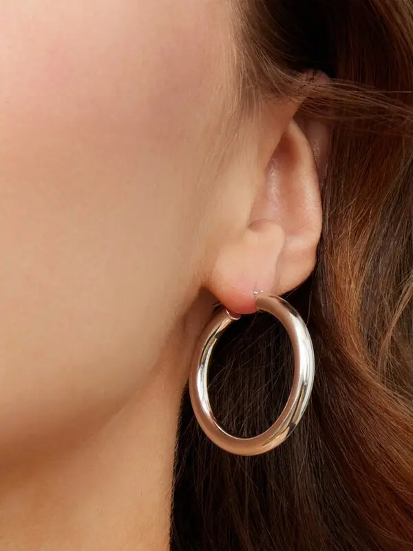 ORADINA Everyday Bold Hoop Earrings In Sterling